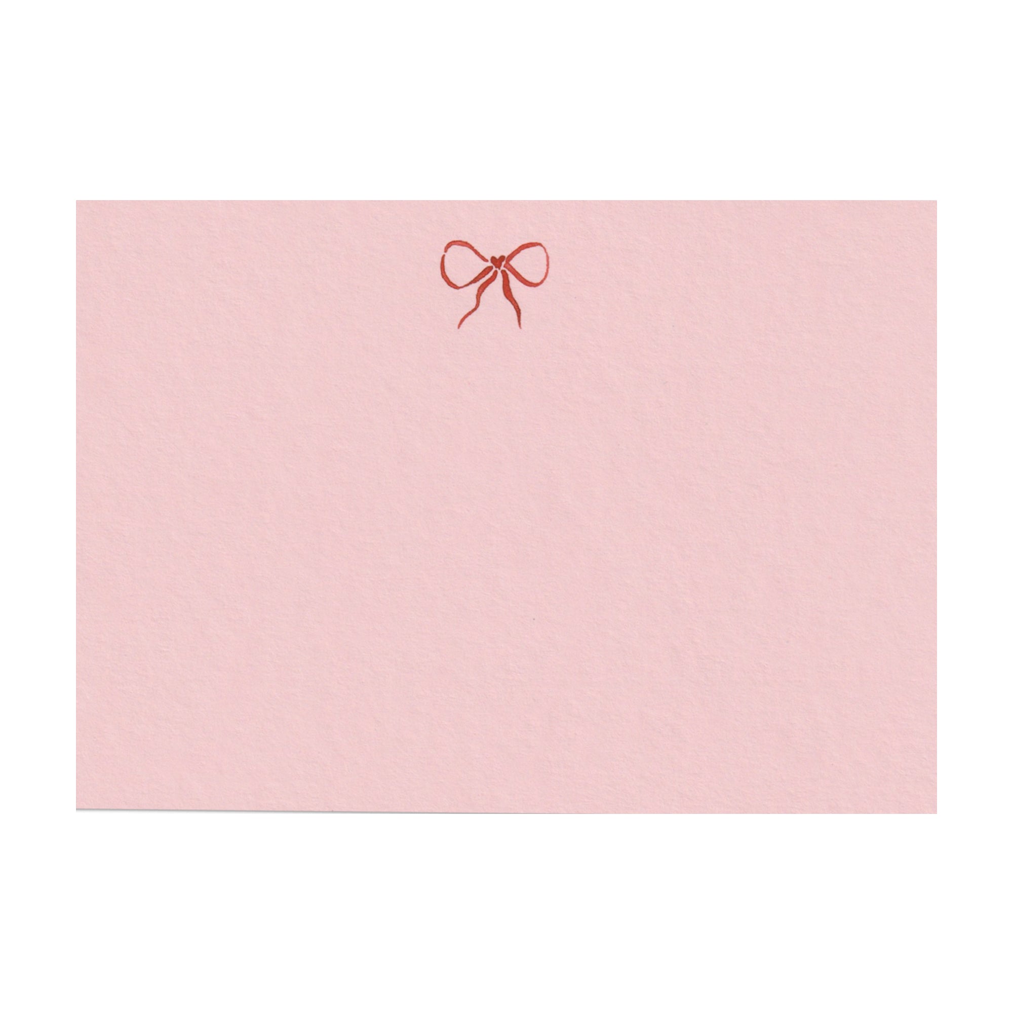 Hand Painted Bow Note Cards in Shell Pink