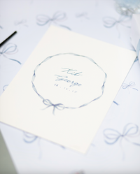 Blue Ribbon Baby Bow Print