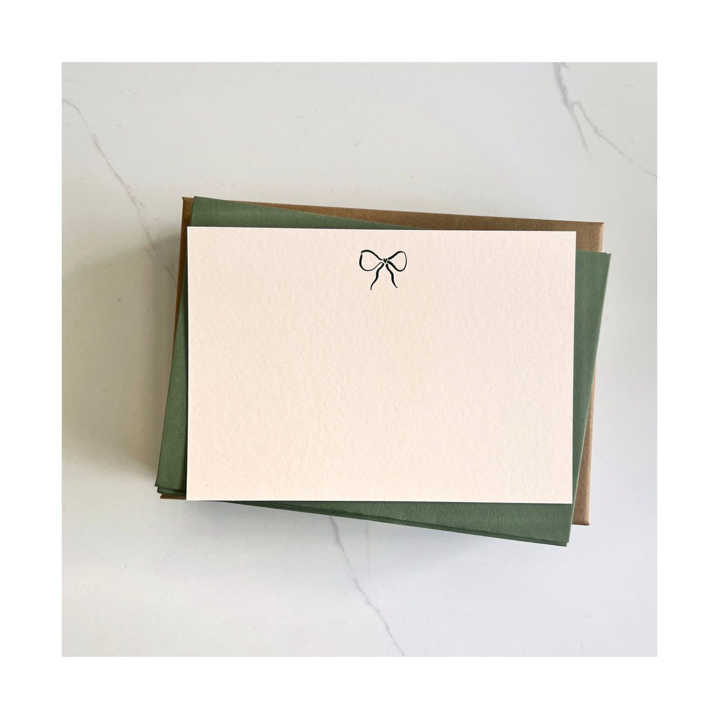 Hand Painted Bow Note Cards in Nude Pink