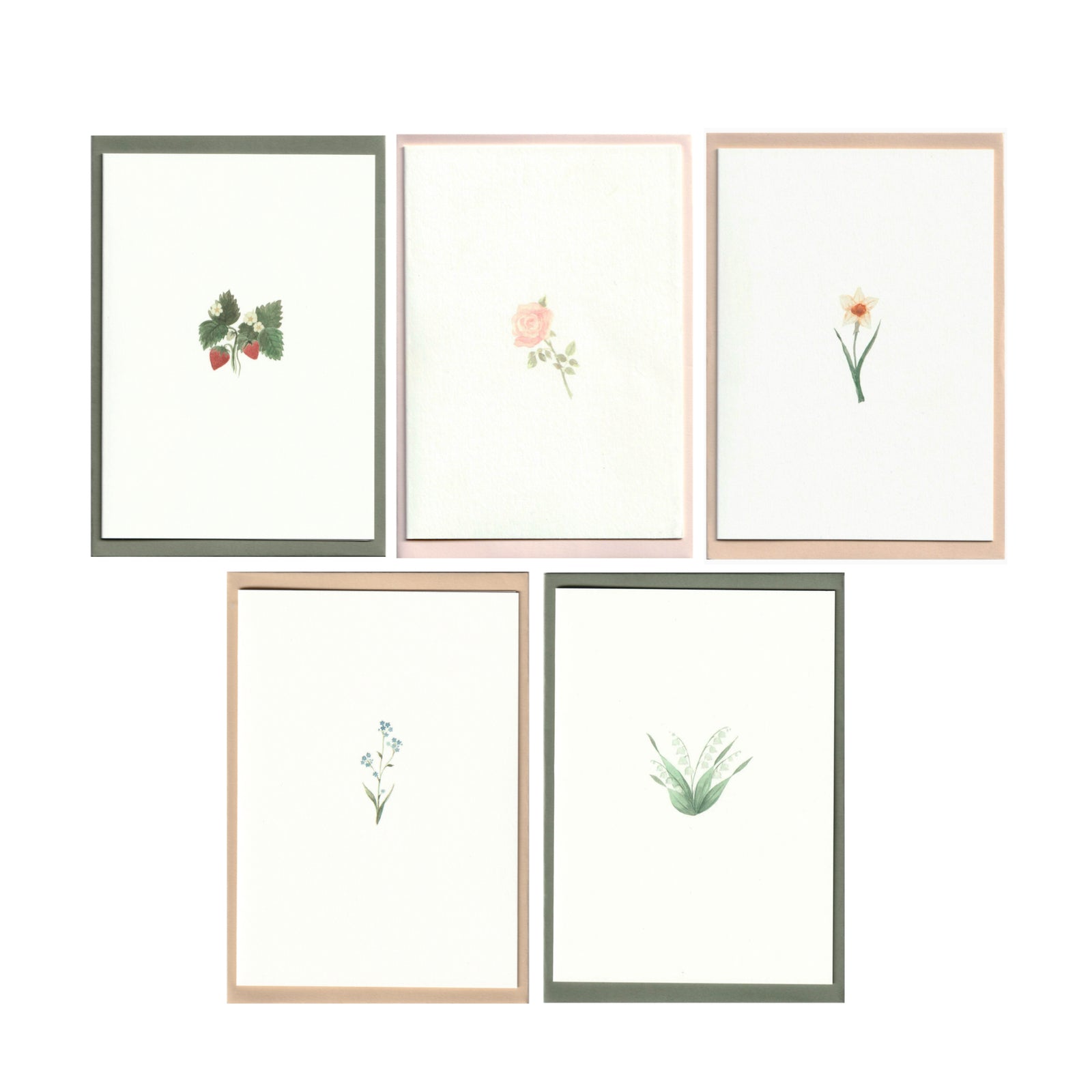 Set of Floral Greetings Cards