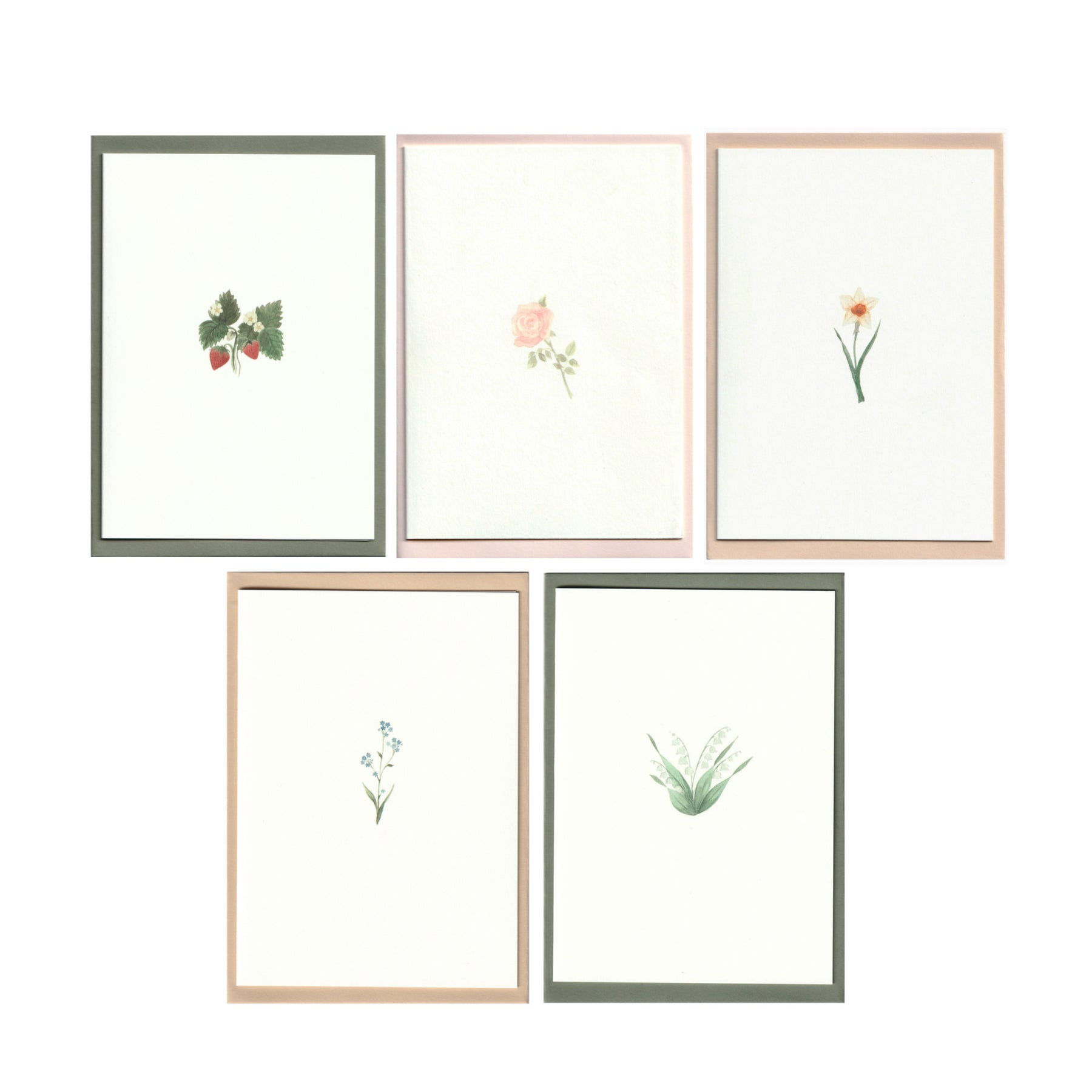Set of Floral Greetings Cards