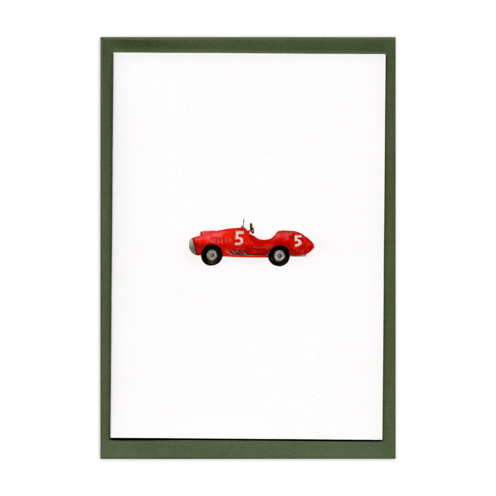 Racing Car Greetings Card
