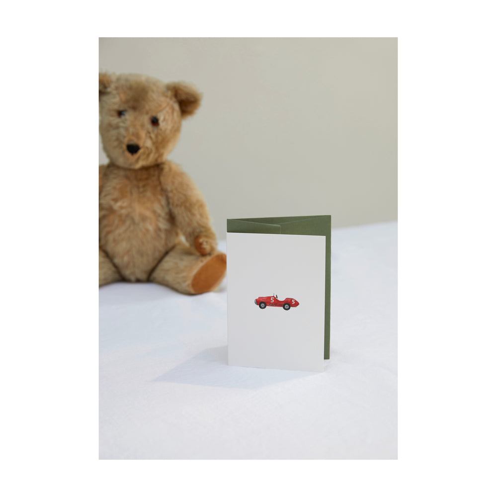 Racing Car Greetings Card
