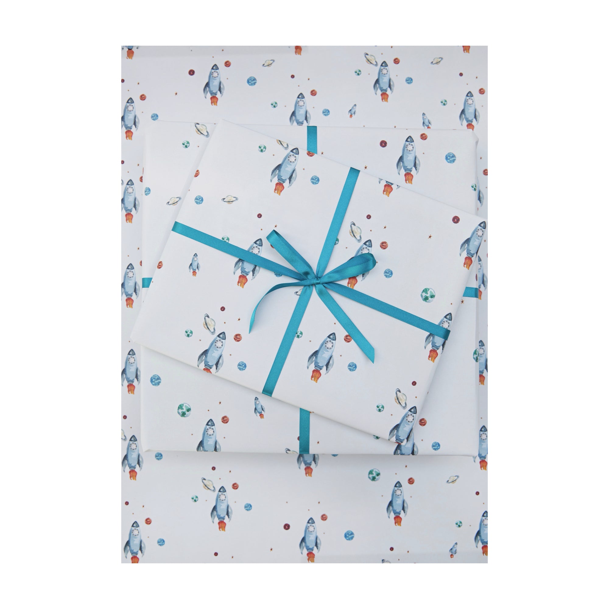 Rocket Ship Wrapping Paper