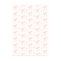Shell Pink Bow Wrapping Paper