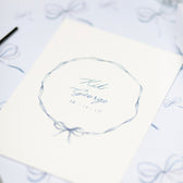 Blue Ribbon Baby Bow Print