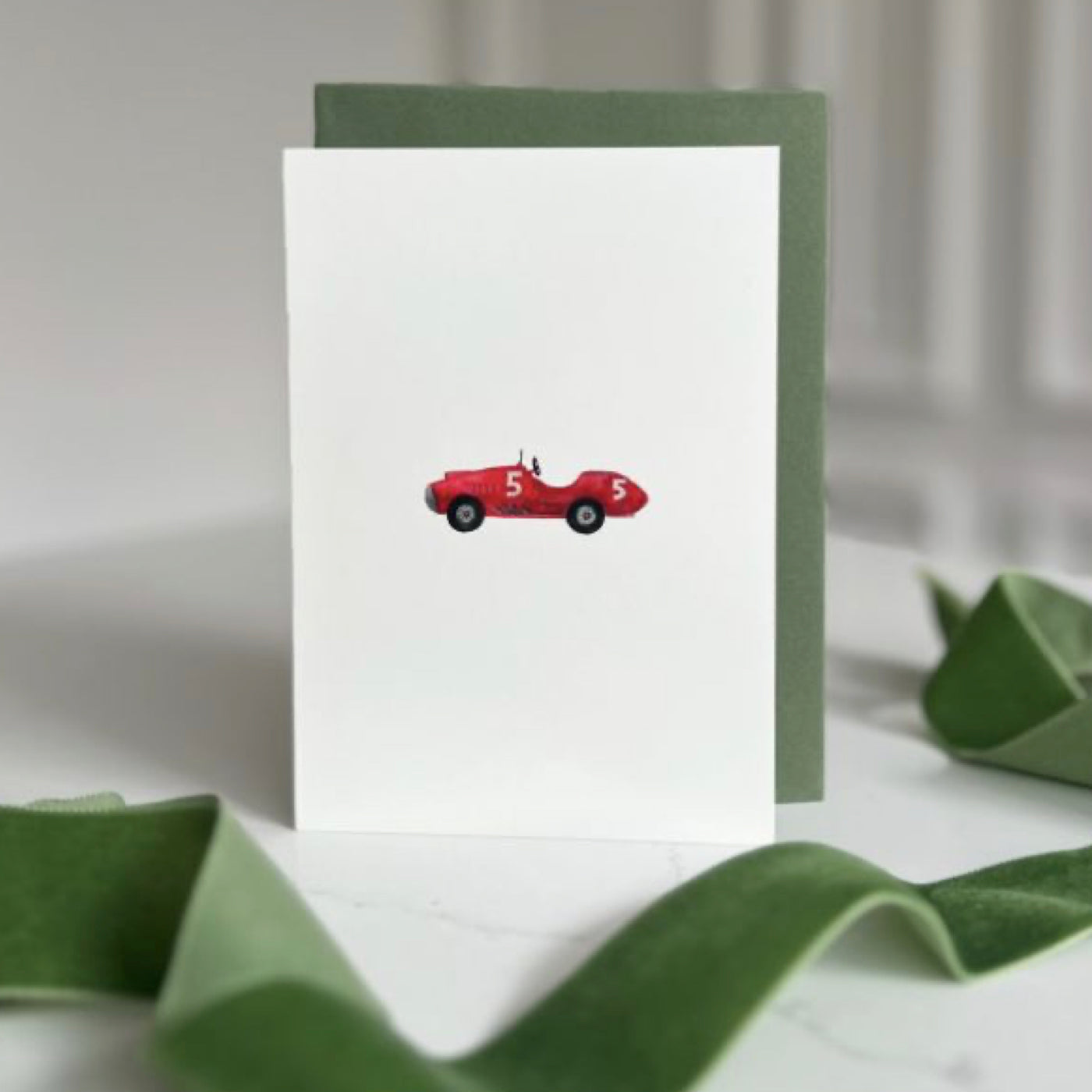 Racing Car Greetings Card