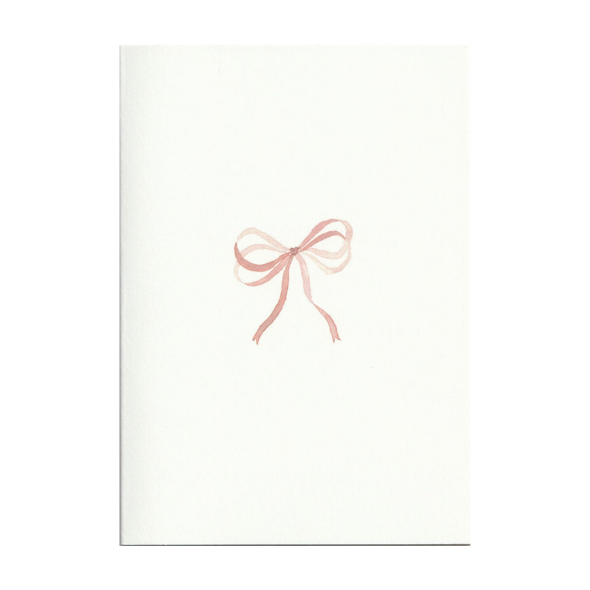 Shell Pink Bow Ribbon Greetings Card