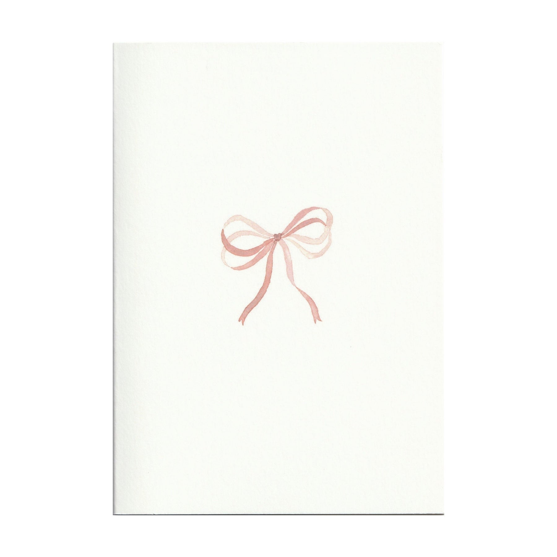 Shell Pink Bow Ribbon Greetings Card
