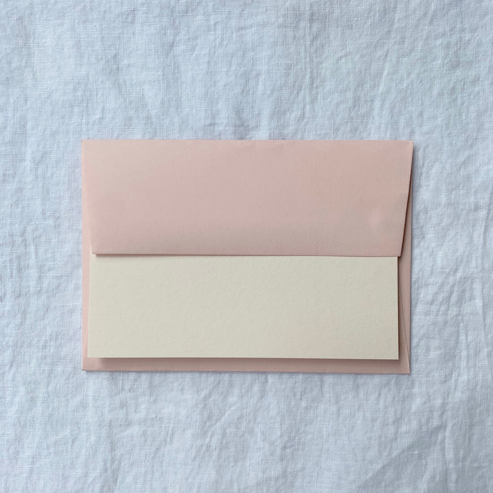 Plain Note Cards in Ballet Pink
