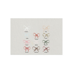 Hand Painted Bow Note Cards in Dove