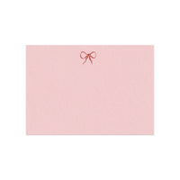 Hand Painted Bow Note Cards in Shell Pink