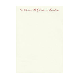 Personalised Writing Paper in Cotton