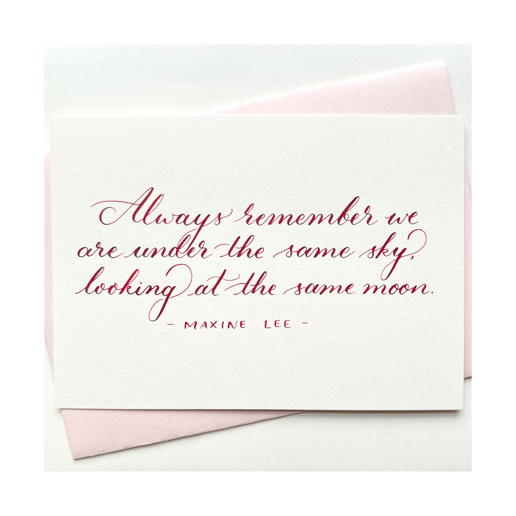 Personalised Quote Card Maxine Lee