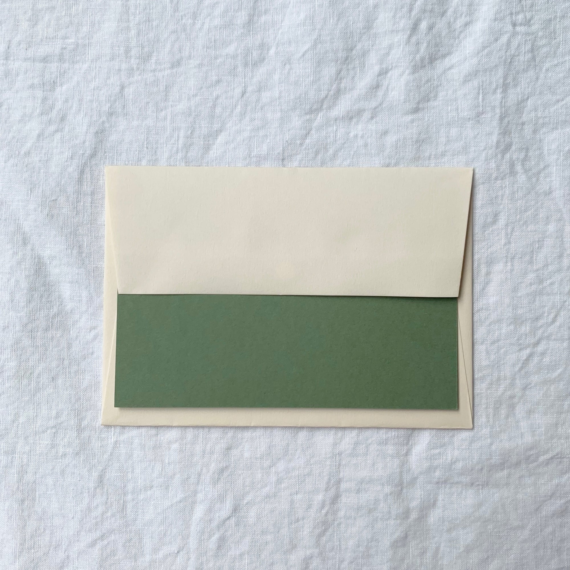 Personalised Note Cards in Olive Green