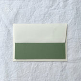 Personalised Note Cards in Olive Green