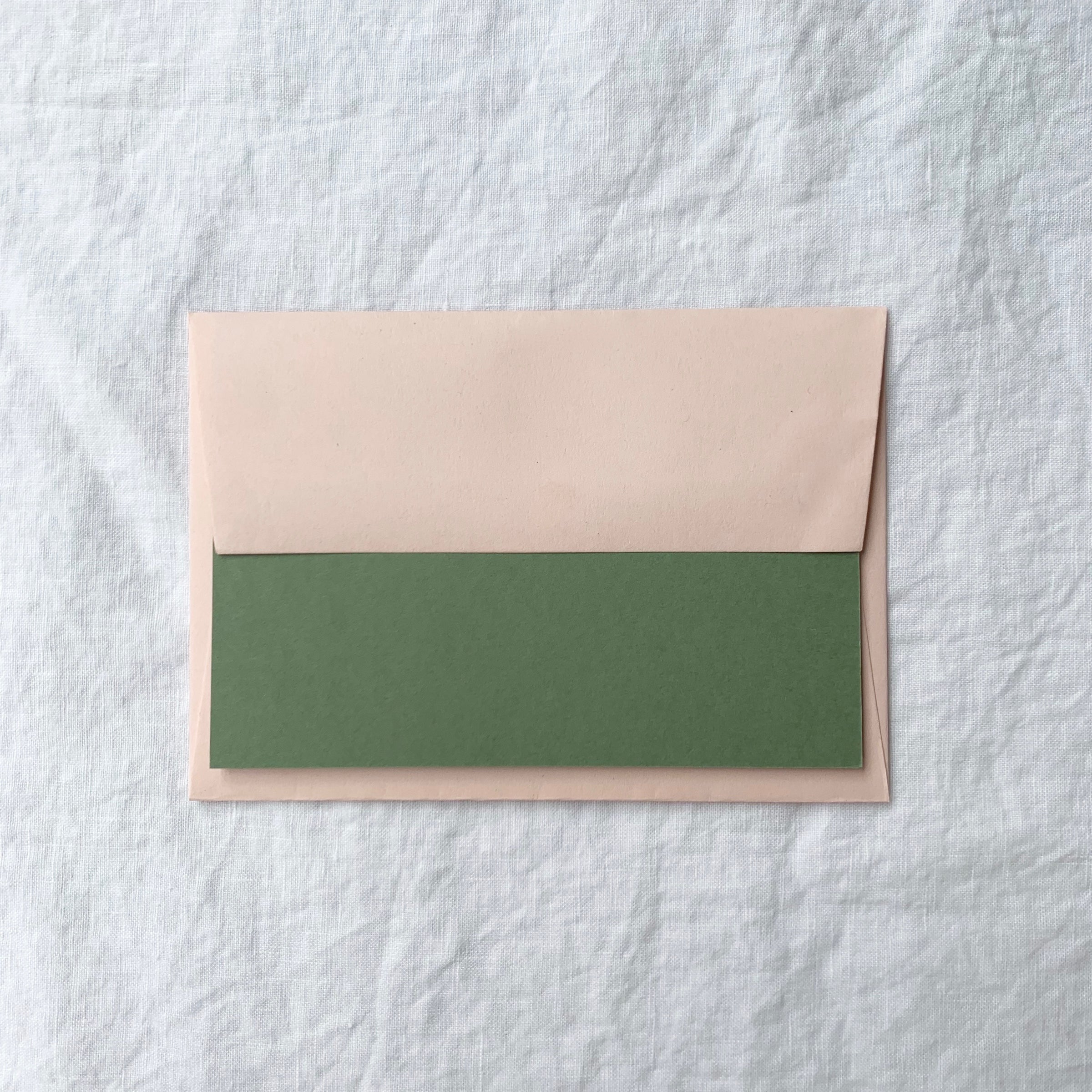 Personalised Note Cards in Olive Green